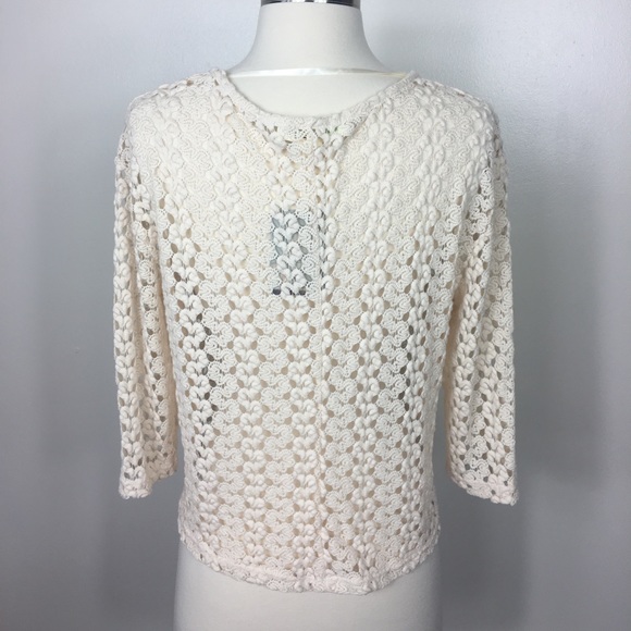 Anthropologie | Tops | Staring At Stars Open Knit Crochet Boho Top Nwt ...